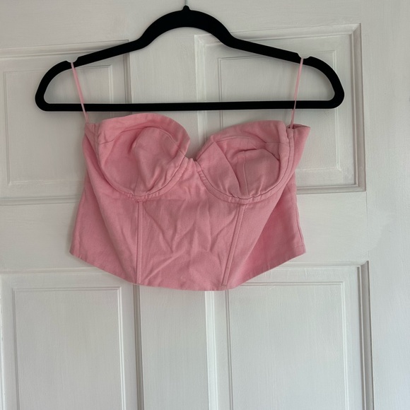 Cotton Candy | Tops | Cotton Candy La Light Pink Bustier | Poshmark